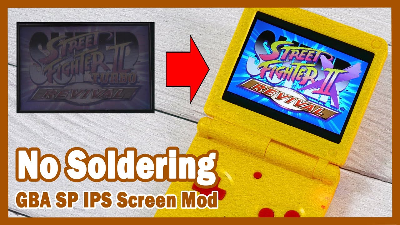 GBA SP IPS Screen Mod - YouTube