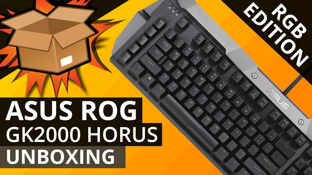 The NEW ASUS ROG GK2000 HORUS RGB mechanical gaming keyboard - UNBOXING ...