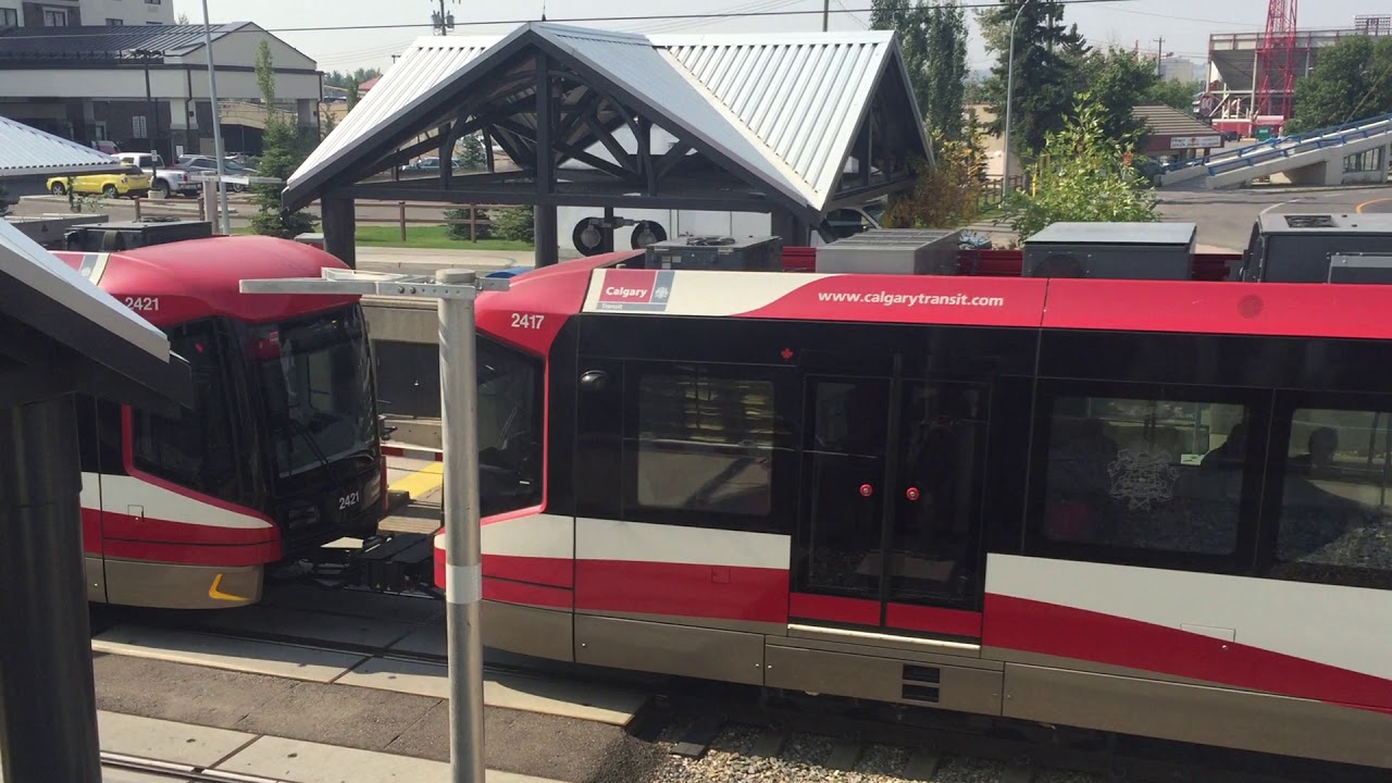 City Of Calgary C-Train At Banff Trail Station! New C-Train! Calgary ...