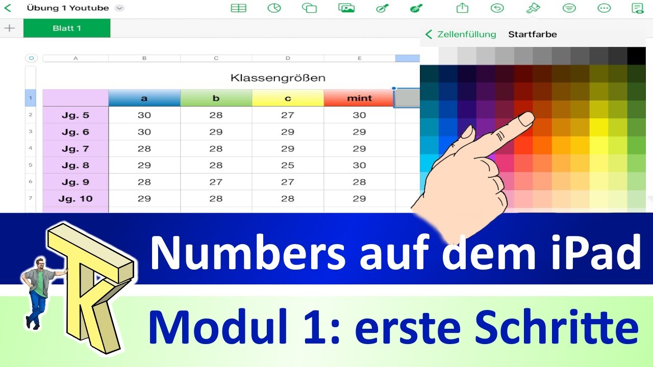 Numbers auf dem iPad - Modul 1: Erste Schritte (Tabellen erstellen ...
