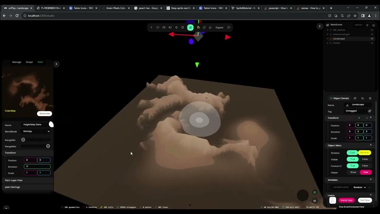 #Devlog Game Engine with ThreeJS & RapierJS Part 04 - LandscapeEditor Paint Panel - YouTube