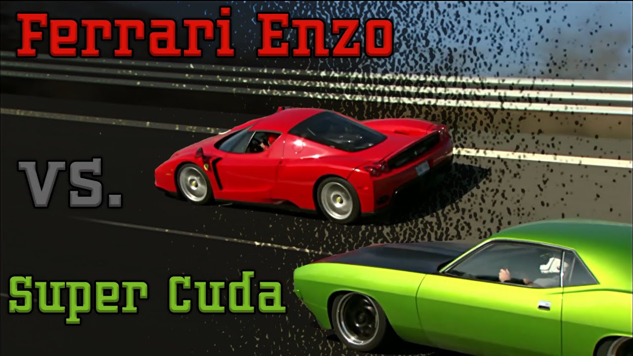 Super Cuda 208MPH! vs. Ferrari Enzo - YouTube