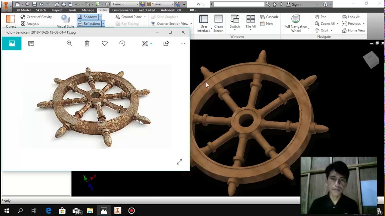 Design 3D Roda Kemudi Kapal - Autodesk Inventor - YouTube