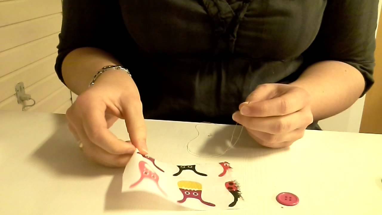 Sådan syr du en knap i - YouTube