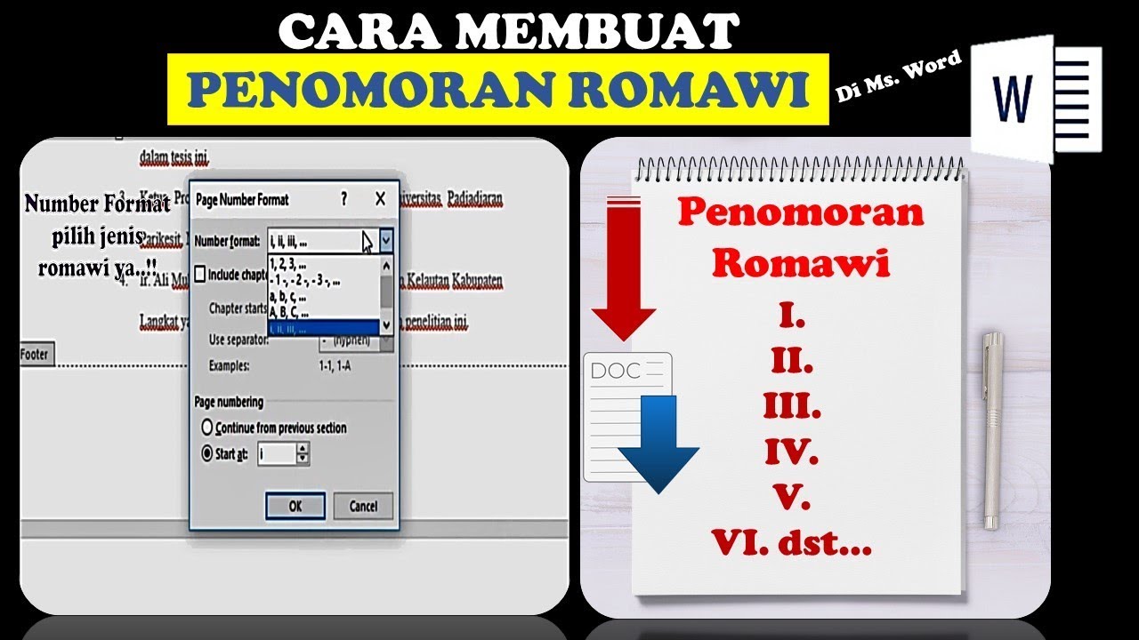 Cara Membuat Penomoran Romawi di Word (Mudah & Cepat!) 🚀 - YouTube