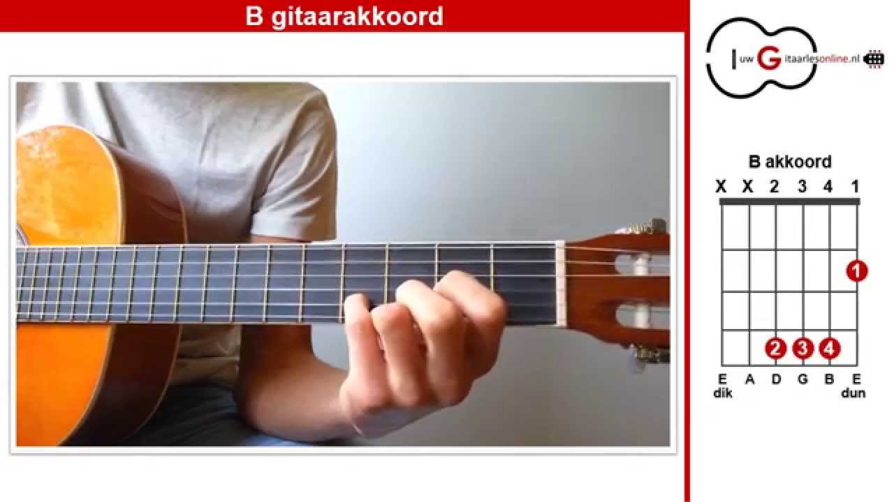 B akkoord gitaar - YouTube