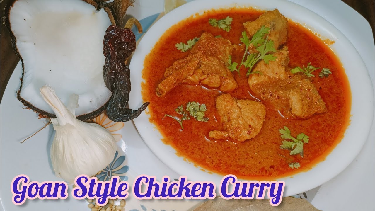 Coconut curry chicken🥥 | गोवन चिकन कोकोनट करी | गोवन स्टाइल चिकन रस्सा ...
