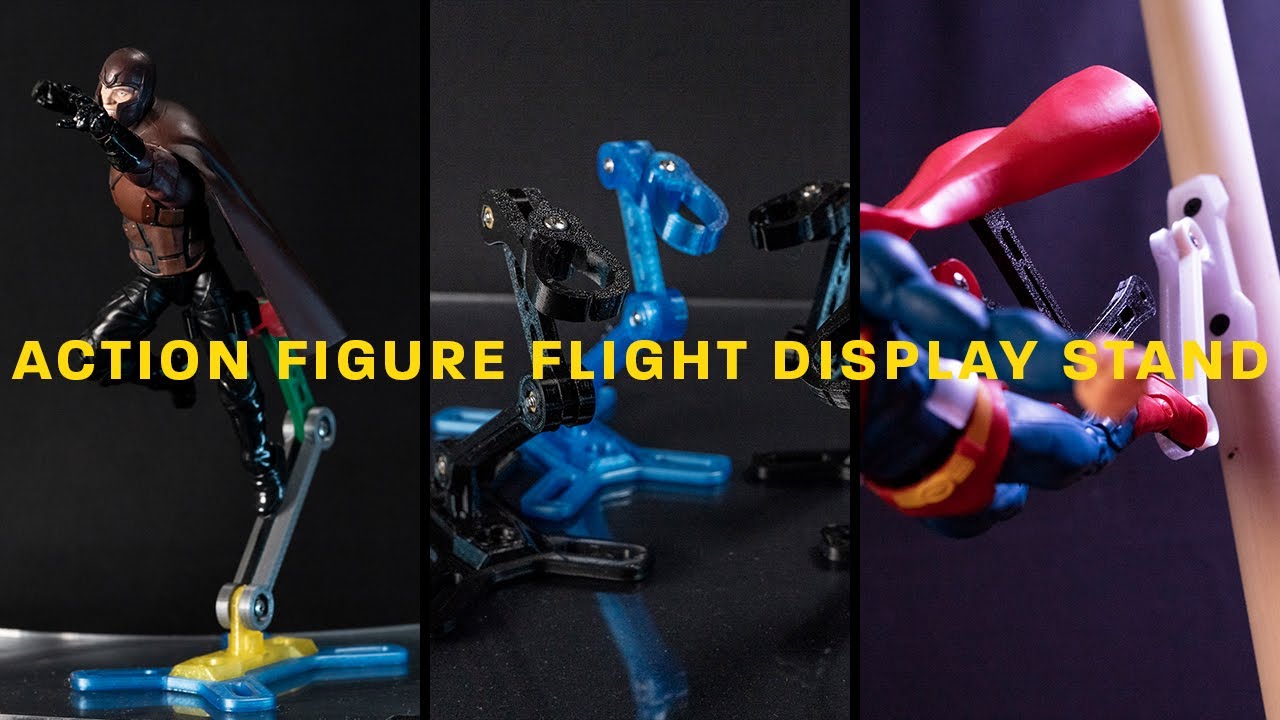 3D Printed Action Figure Flight Display Stand - YouTube
