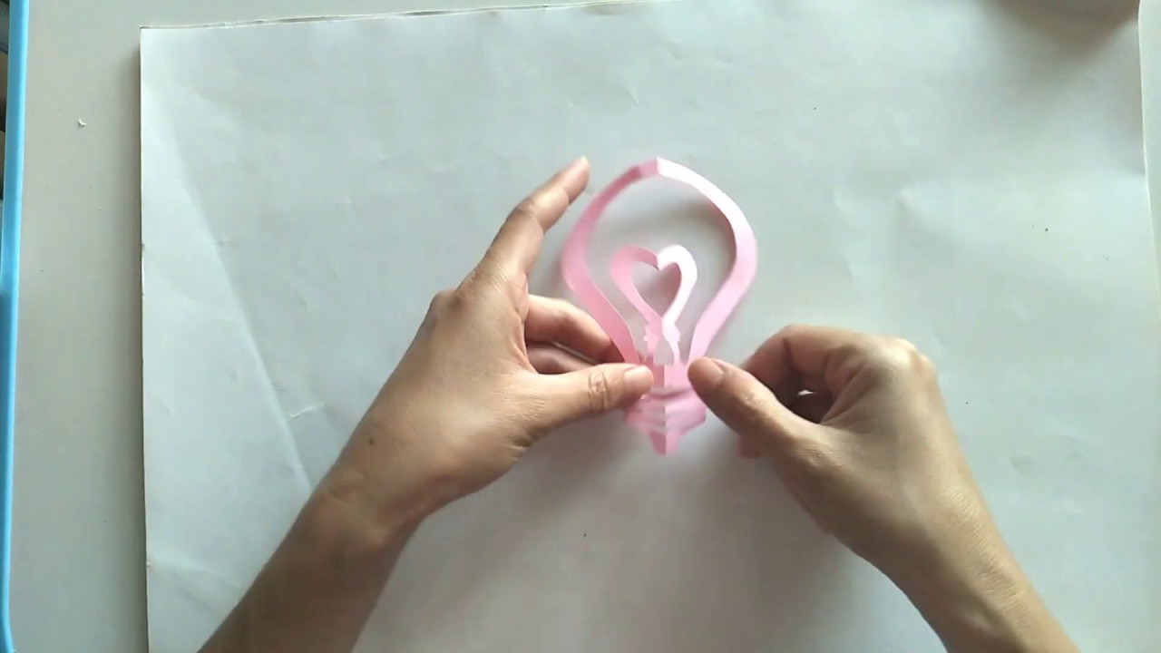 Super easy paper cutting:bulb - YouTube