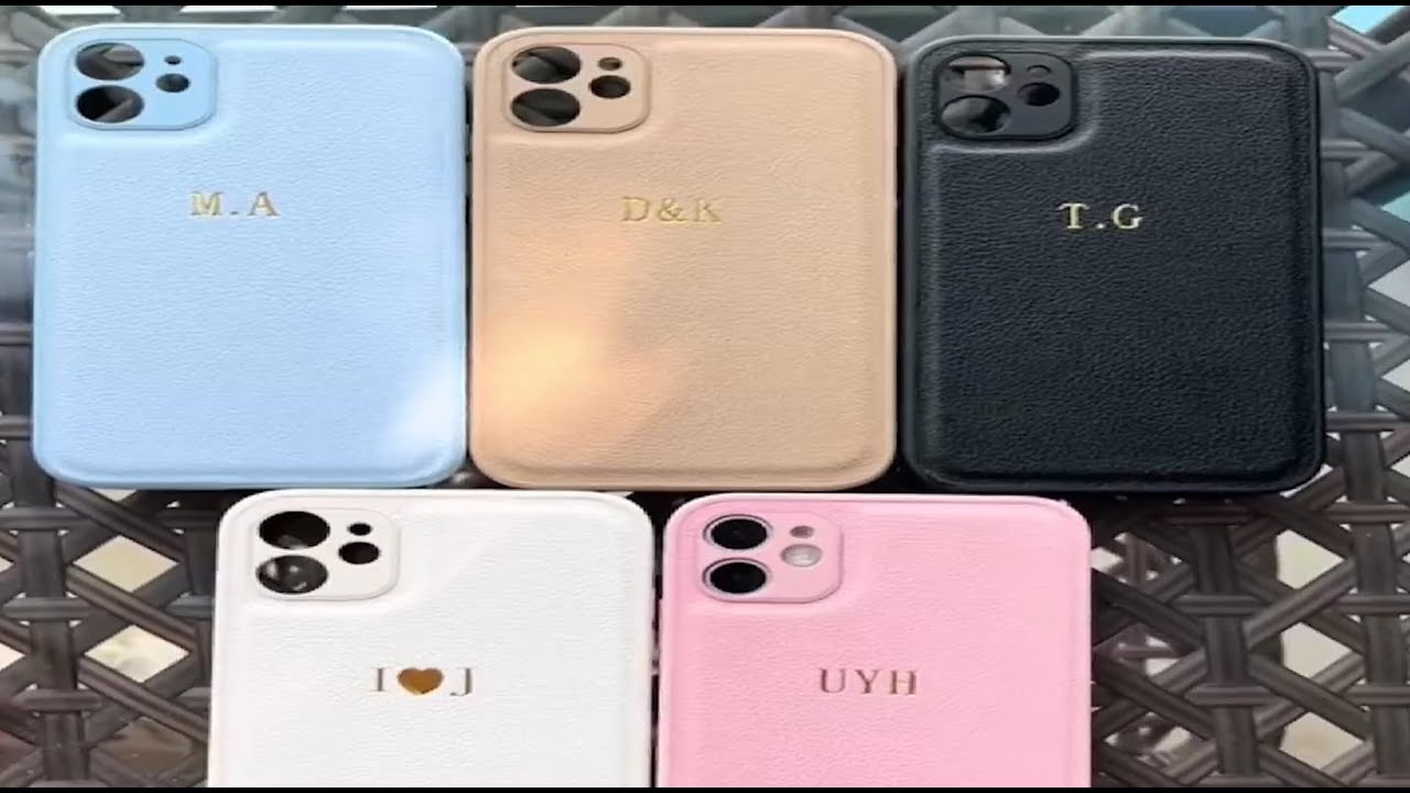iPhone personalized customized name case initials, letters, leather ...