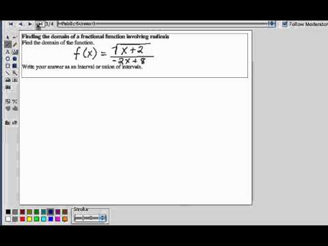 Finding the domain of a fractional function involving radicals - YouTube