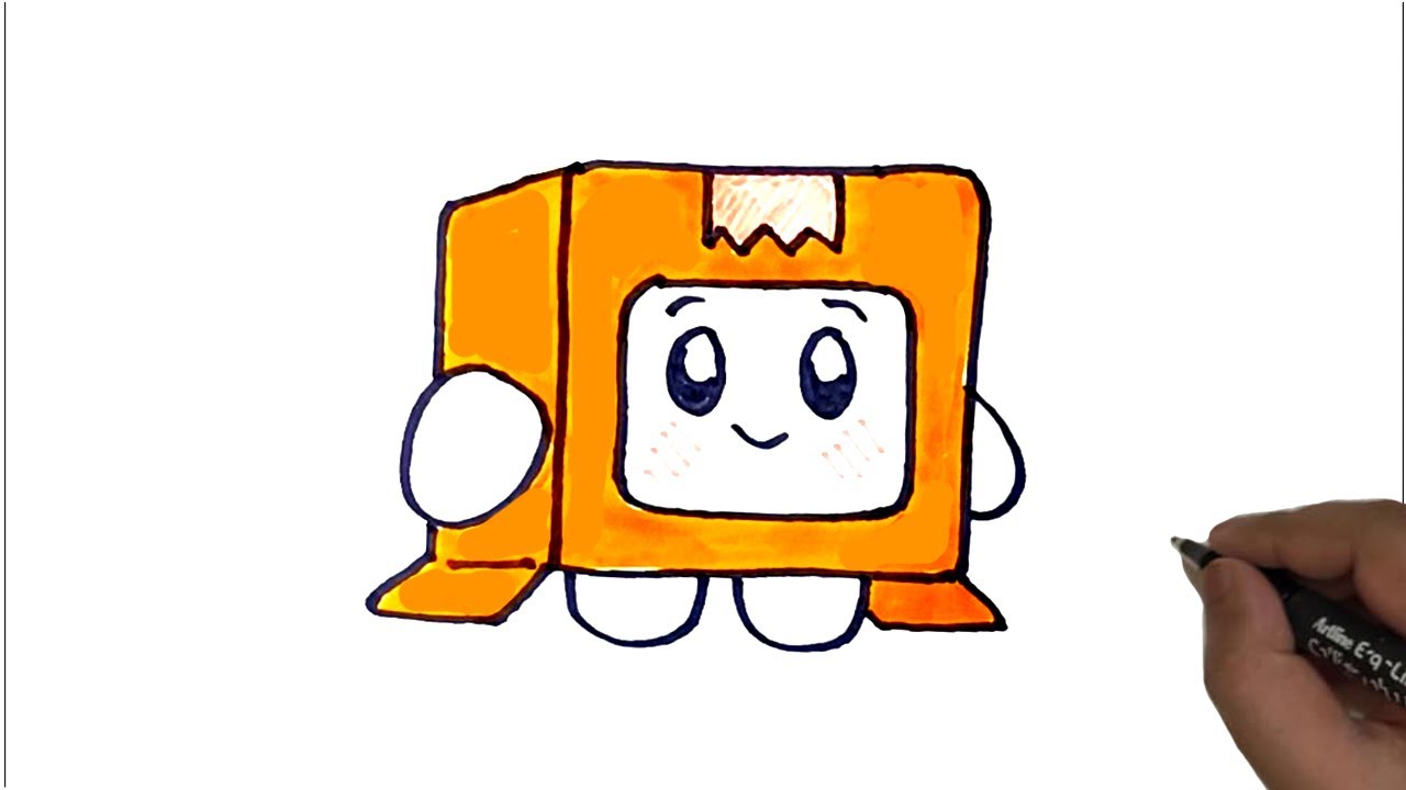 How to Draw and Color Boxy.| Lanky Box Drawing Easy. - YouTube