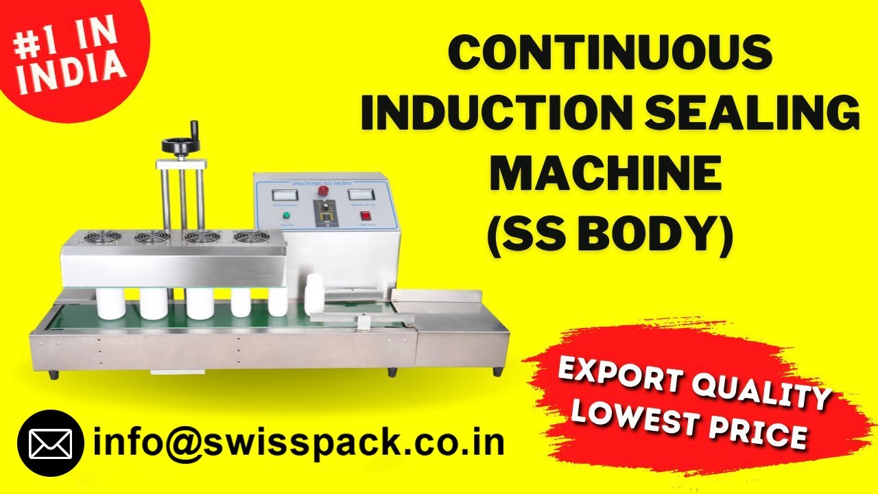Continuous Induction Sealing Machine SS Body (20 - 80mm dia) - YouTube