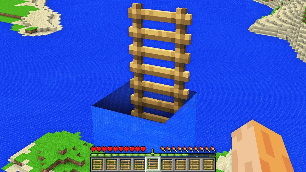 I found this GIANT LADDER in Ocean in My Minecraft World !!! Biggest ...