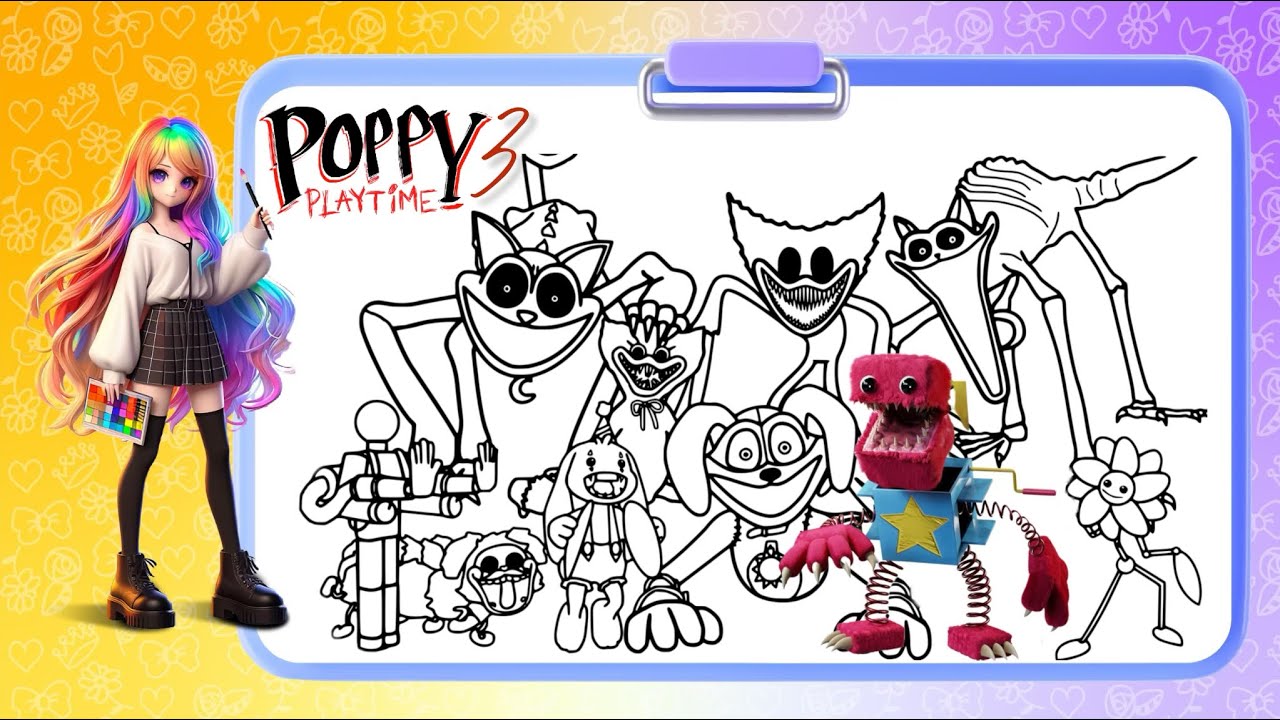 Poppy Playtime Chapter 3 Coloring Pages / How to Color New Bosses and ...