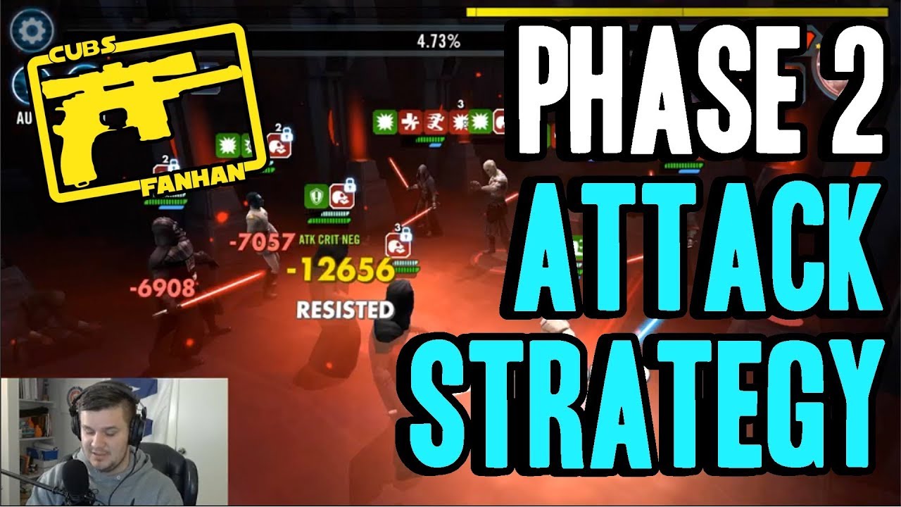 SWGOH : Intro to Sith Raid PHASE 2 Attack Strategy! - YouTube