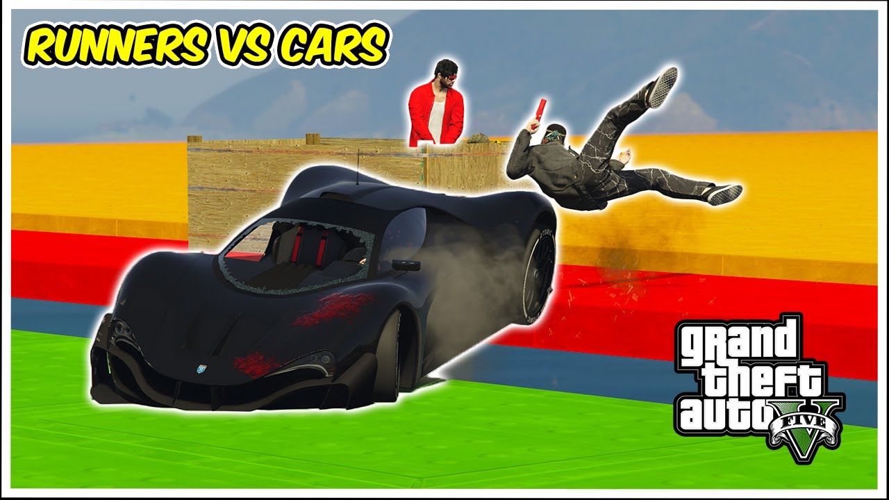 GTA5 Cars vs Runners Is Pure Fun To Watch #pokerface #gtavonline # ...