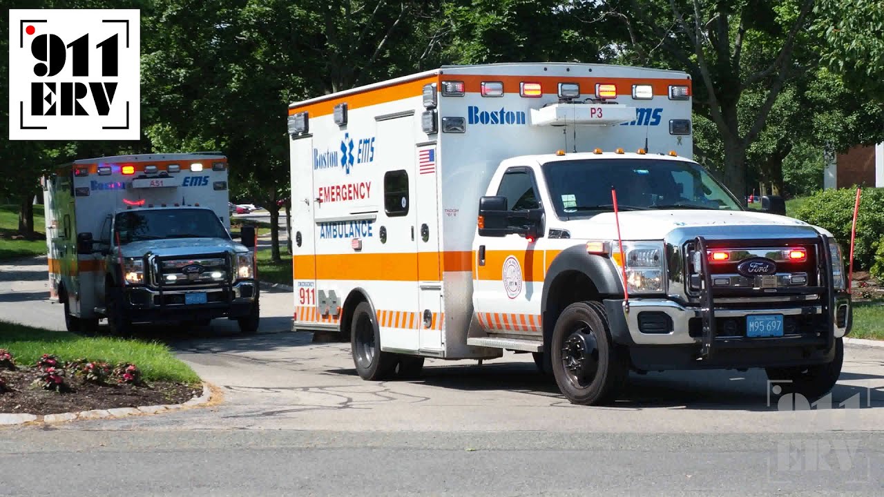 Boston EMS Paramedic 3 and Ambulance 51 Responding - YouTube