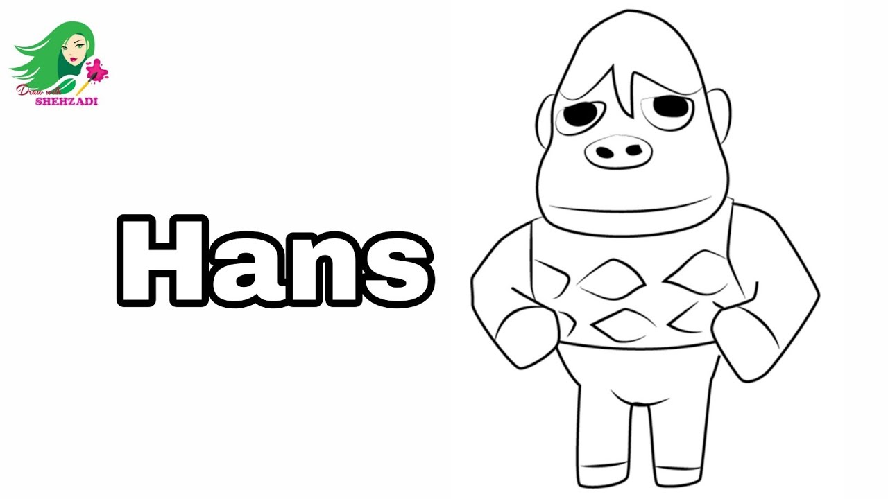 How to draw Hans | Hans | Hans drawing | Draw a Hans | Hans step by ...