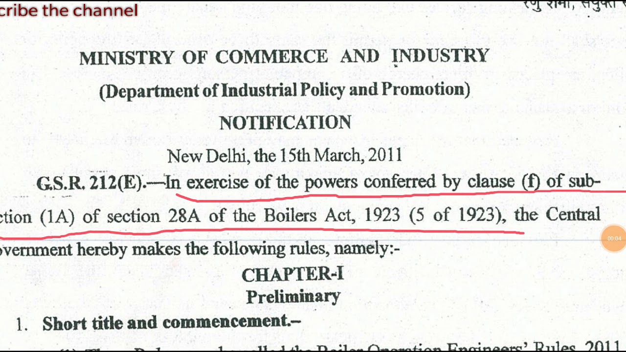 BOE exam syllabus as per Boiler Operations Engineer's rule 2011 - YouTube