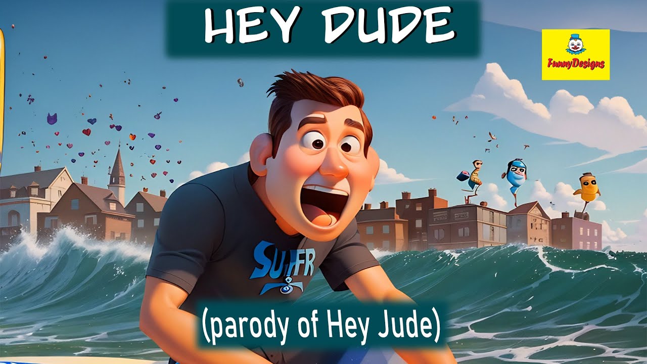 Hey Jude song parody (Hey Dude) – Funny Surfing Song with Humorous ...