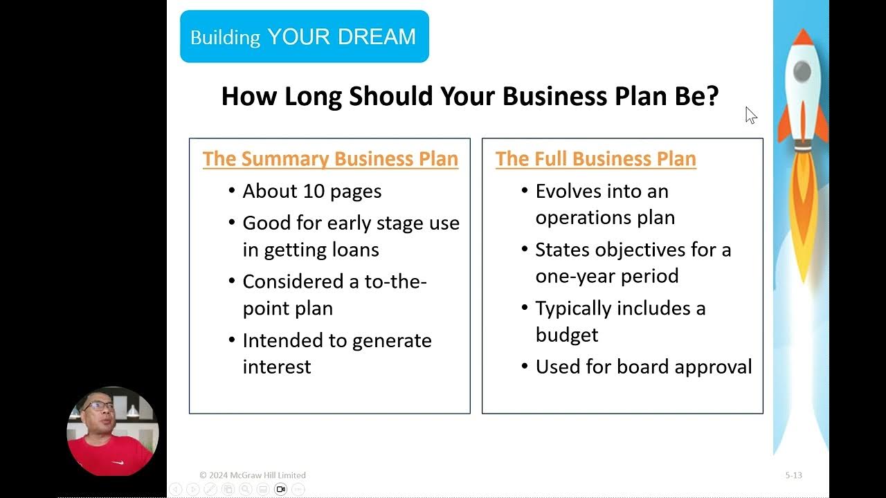 Entrepreneurship Business Plan Chapter 5 - YouTube