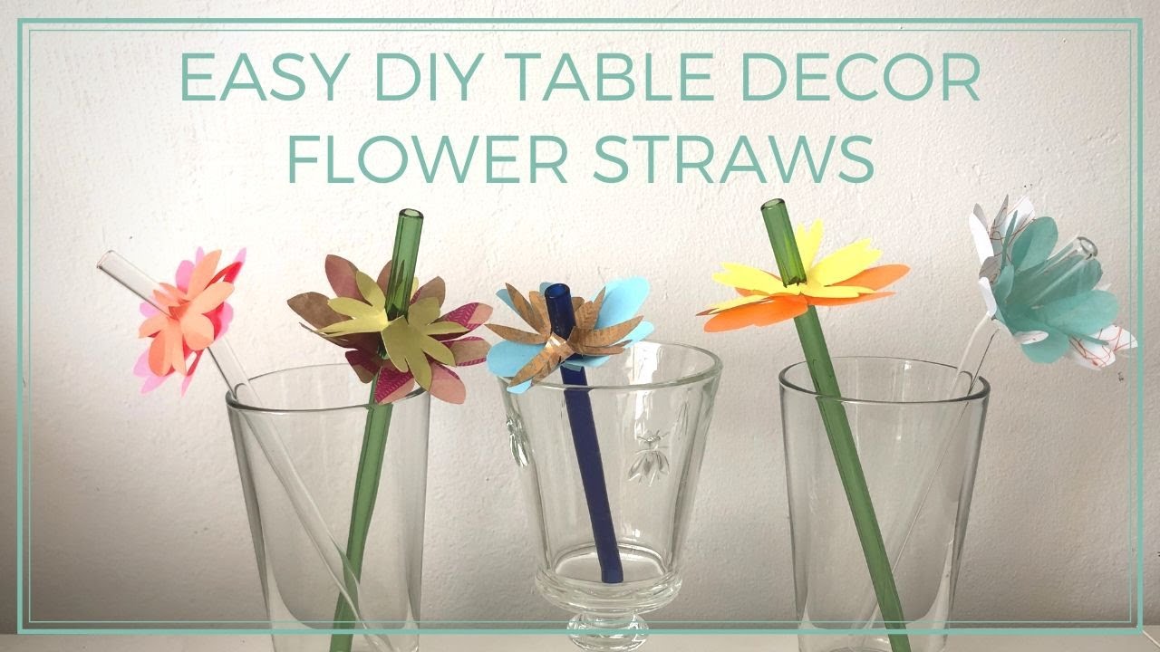 Easy DIY Flower Straw Tutorial For Wedding or Event Table Decor - YouTube