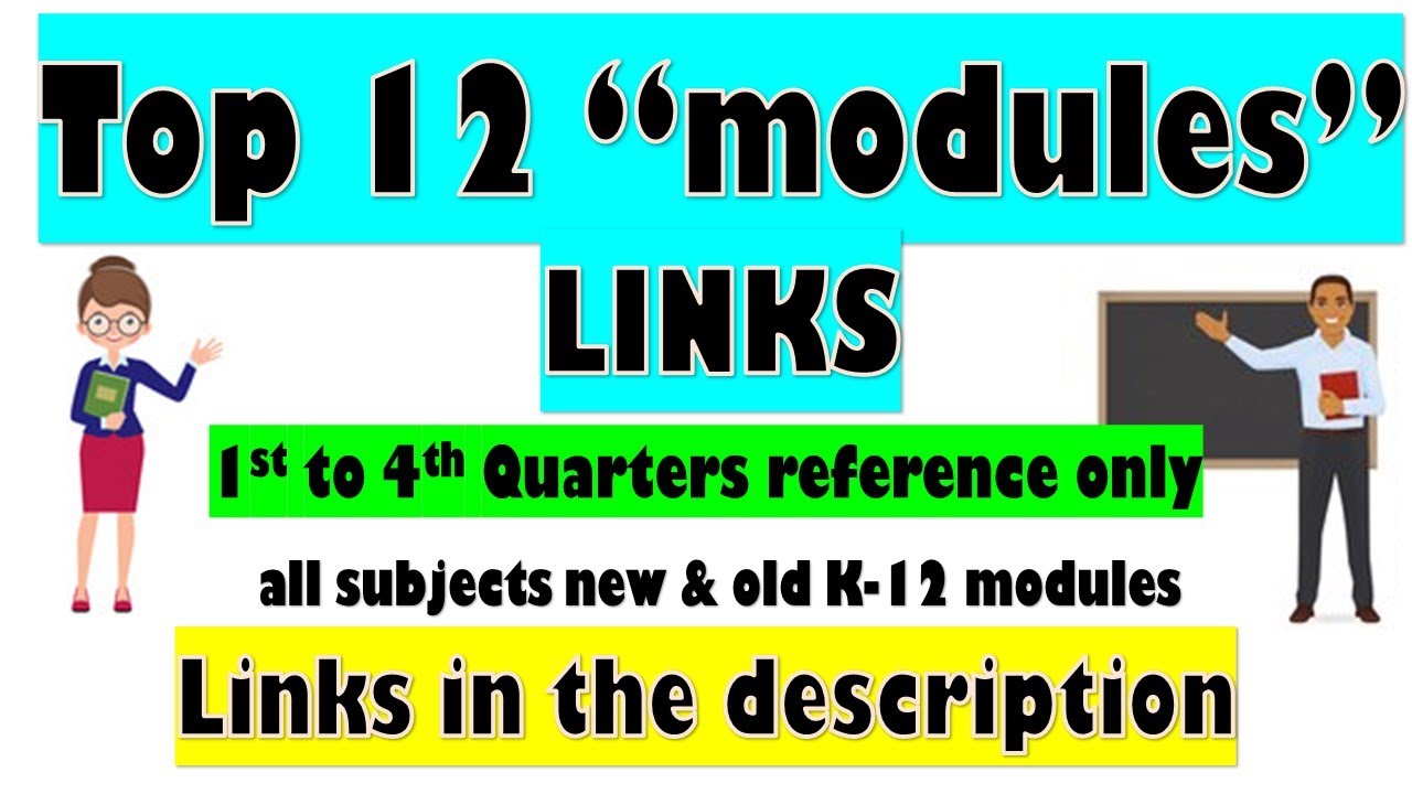 Top 12 DepEd Modules Links for teaching reference NEW & OLD MODULES ...