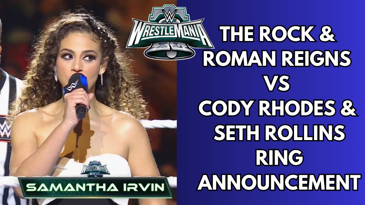 The Rock and Roman Reigns vs Cody Rhodes and Seth Rollins | WWE ...