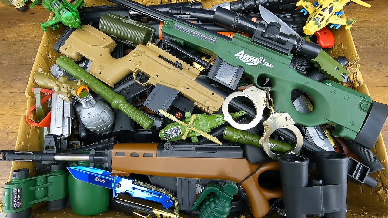 AWM Sniper Rifles, A Military Special Army Rifle, Box Loaded Toy Dozens ...