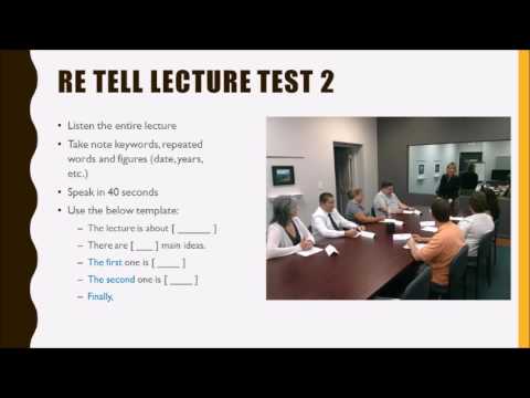 PTE Retell lecture test 2 - YouTube