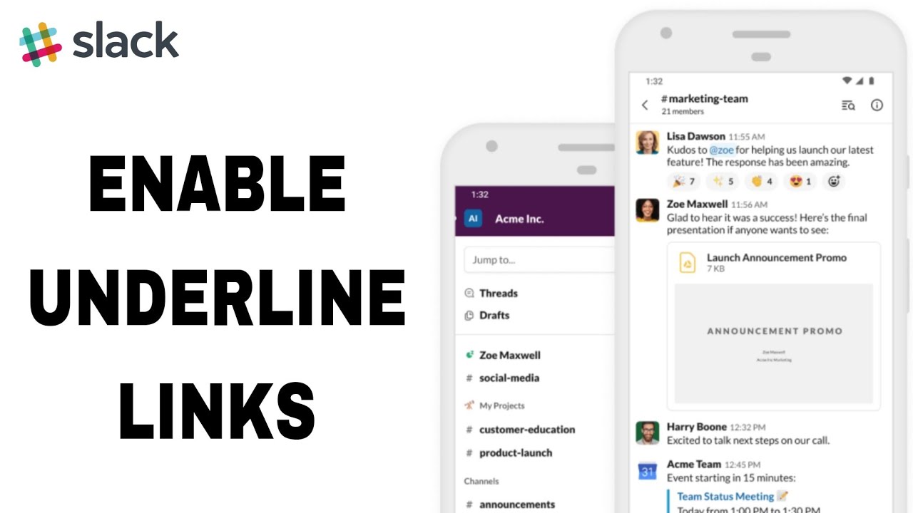 How To Enable Underline Links On Slack App - YouTube