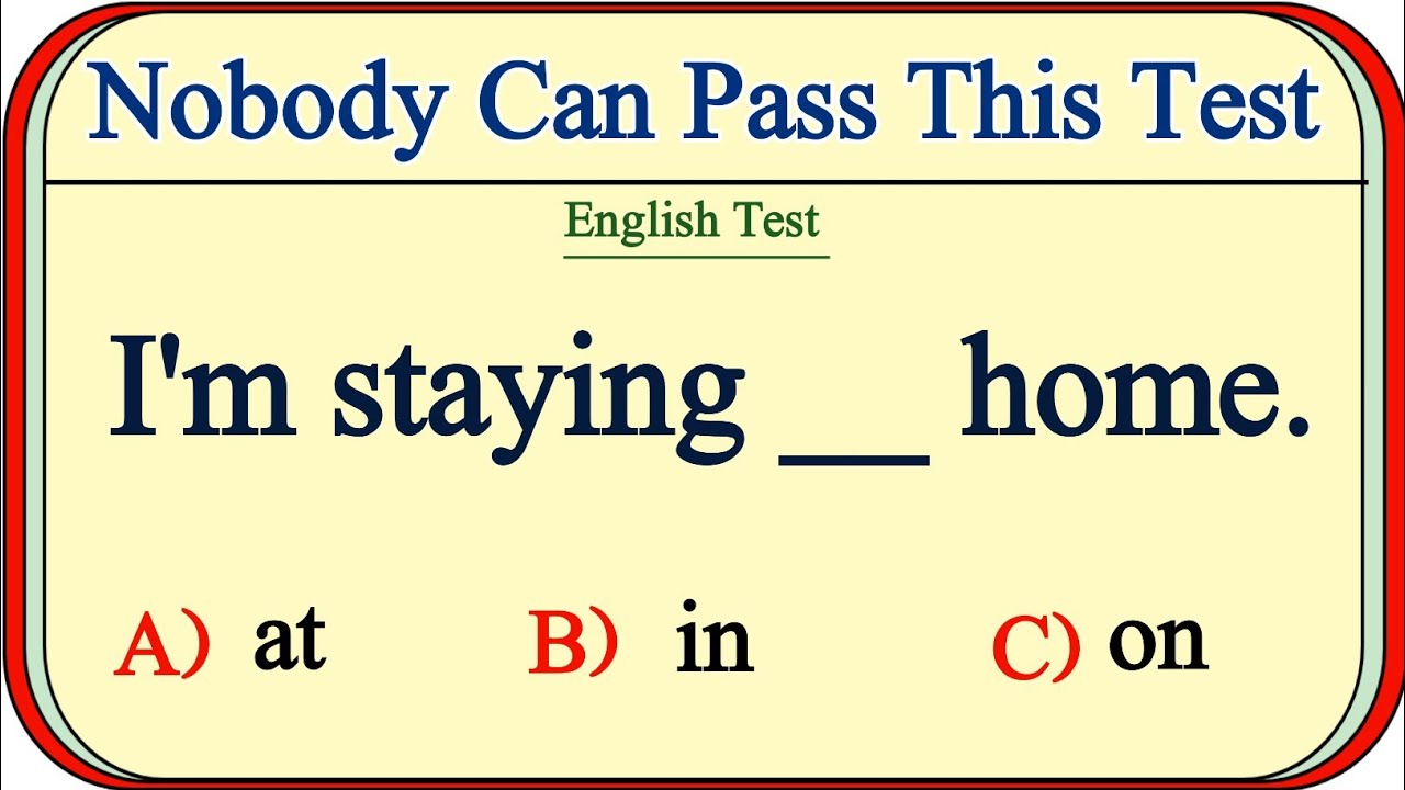 Mixed English Grammar Test: Most Seniors Can't Pass This Test - YouTube