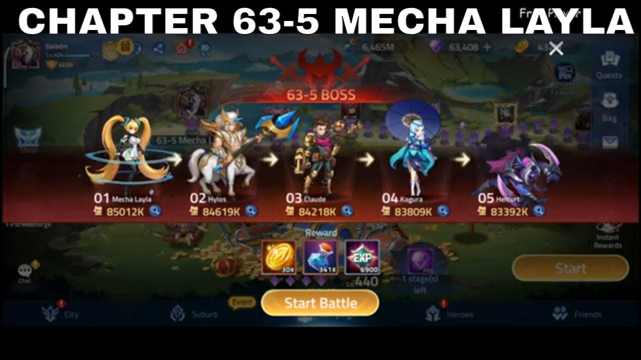CAMPAIGN 63 - 5 MECHA LAYLA MOBILE LEGENDS ADVENTURE - YouTube