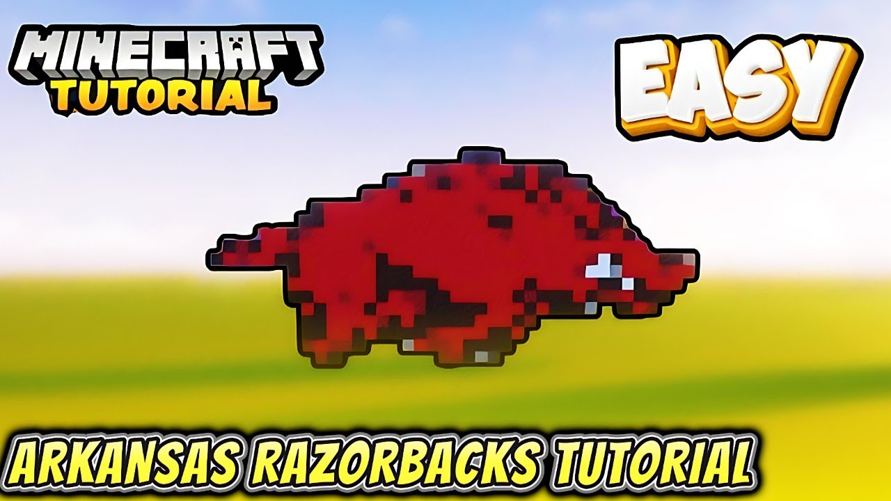 Minecraft Tutorial: How to Build Arkansas razorbacks! (FULL PIXEL ART ...