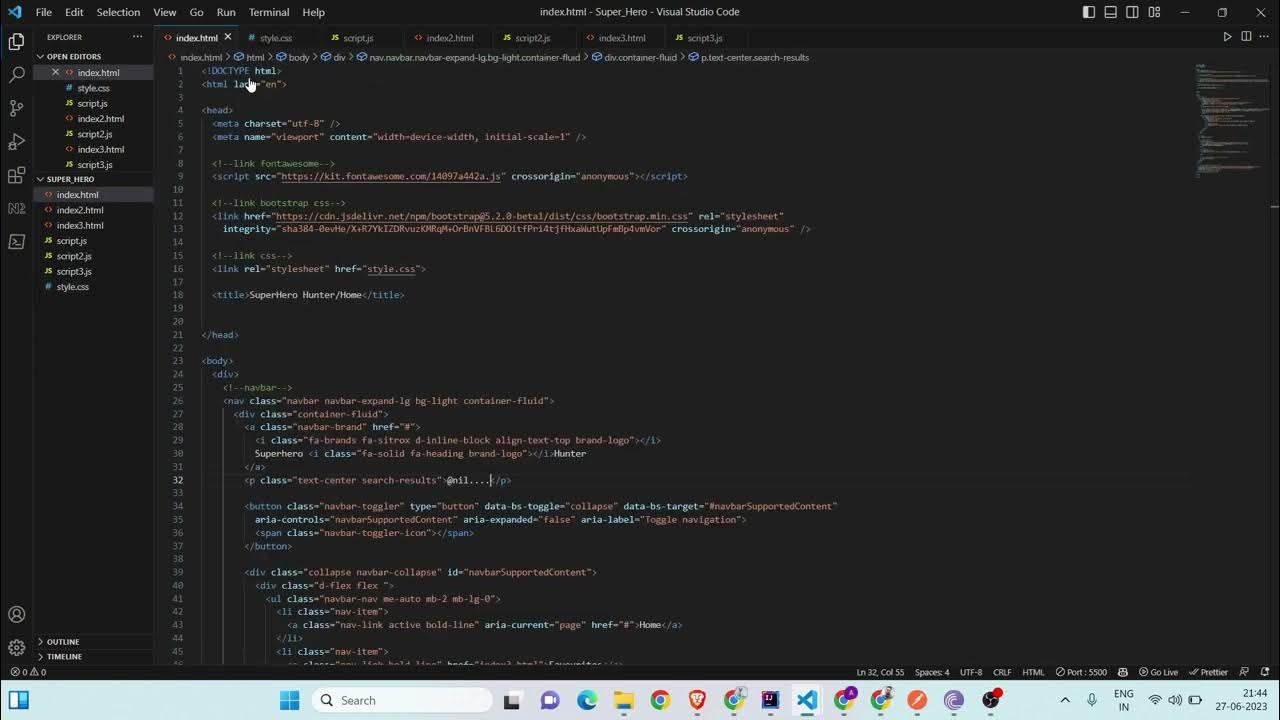 SuperHero Hunter WebPage Coding-Ninjas - YouTube