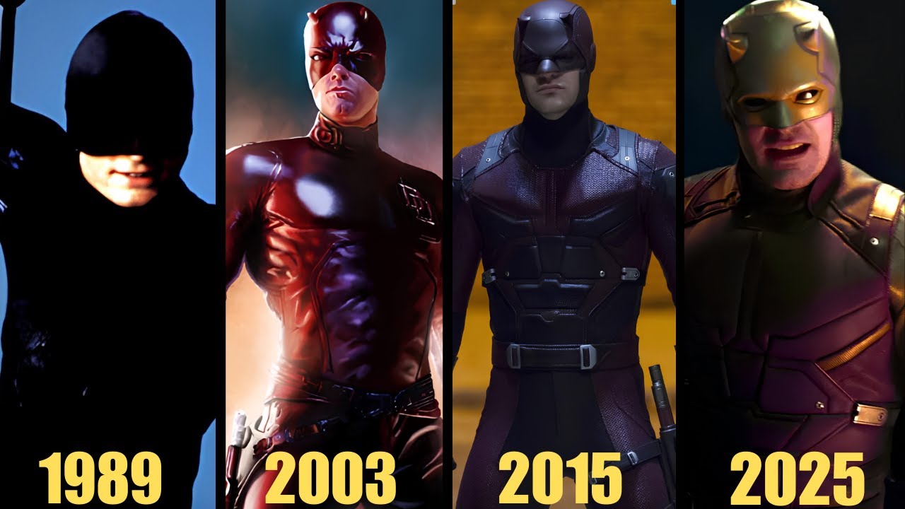 The Evolution of Daredevil: Movies and Series (1989-2025) - YouTube