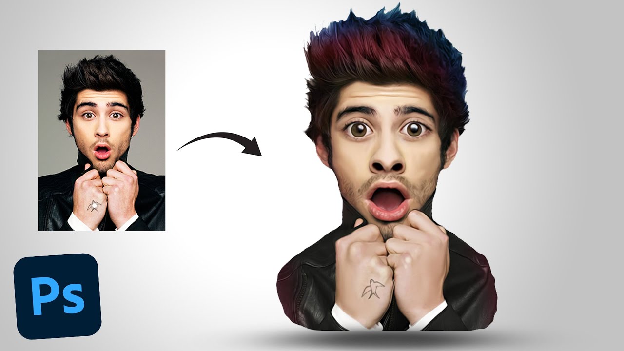 Caricature Cartoon Effect In Photoshop Easy Tutorial How To Create Your ...