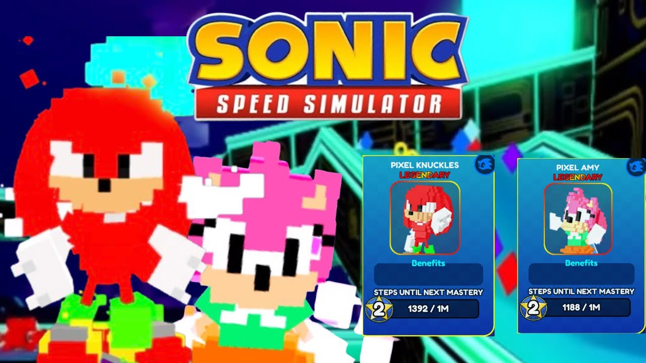 UNLOCKING PIXEL KNUCKLES AND PIXEL AMY! (Sonic Speed Simulator) - YouTube