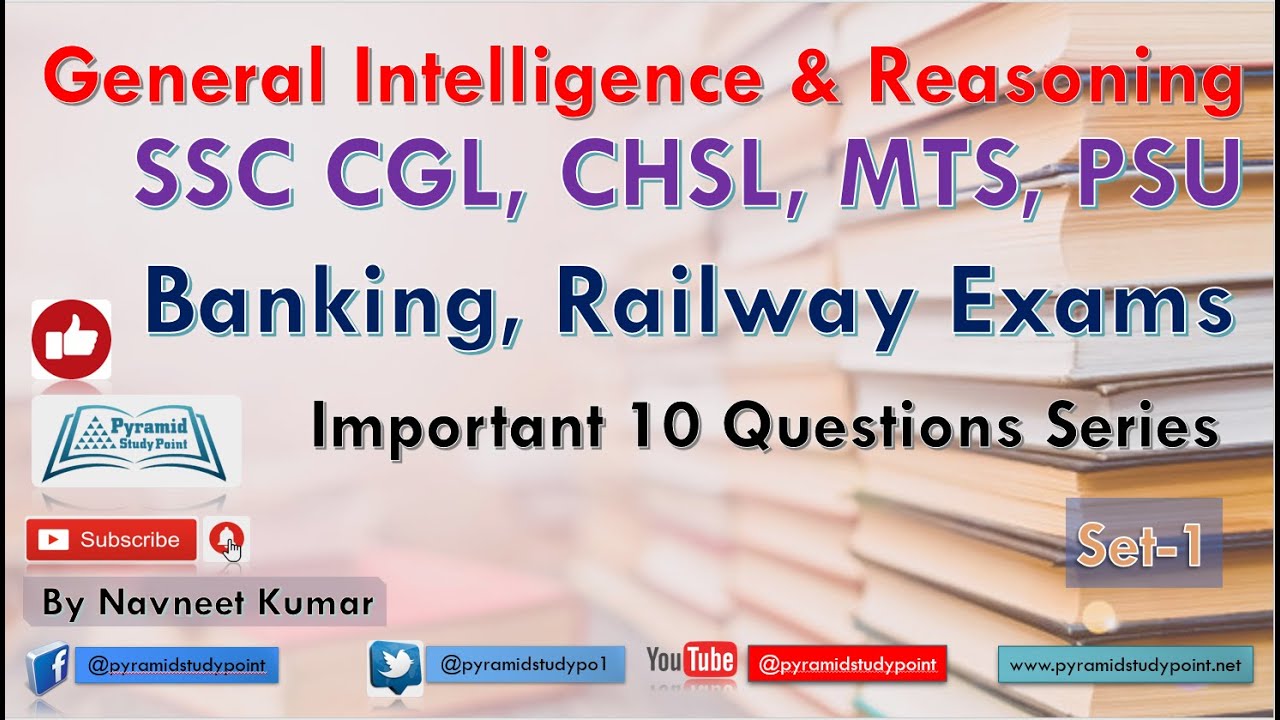 General Intelligence & Reasoning 10 Question Series Set 1 | #UPSC #SSC ...