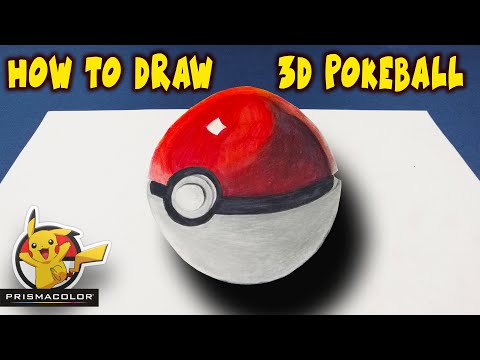 How to Draw 3D Pokeball-Pokemon | Amazing Drawings - YouTube