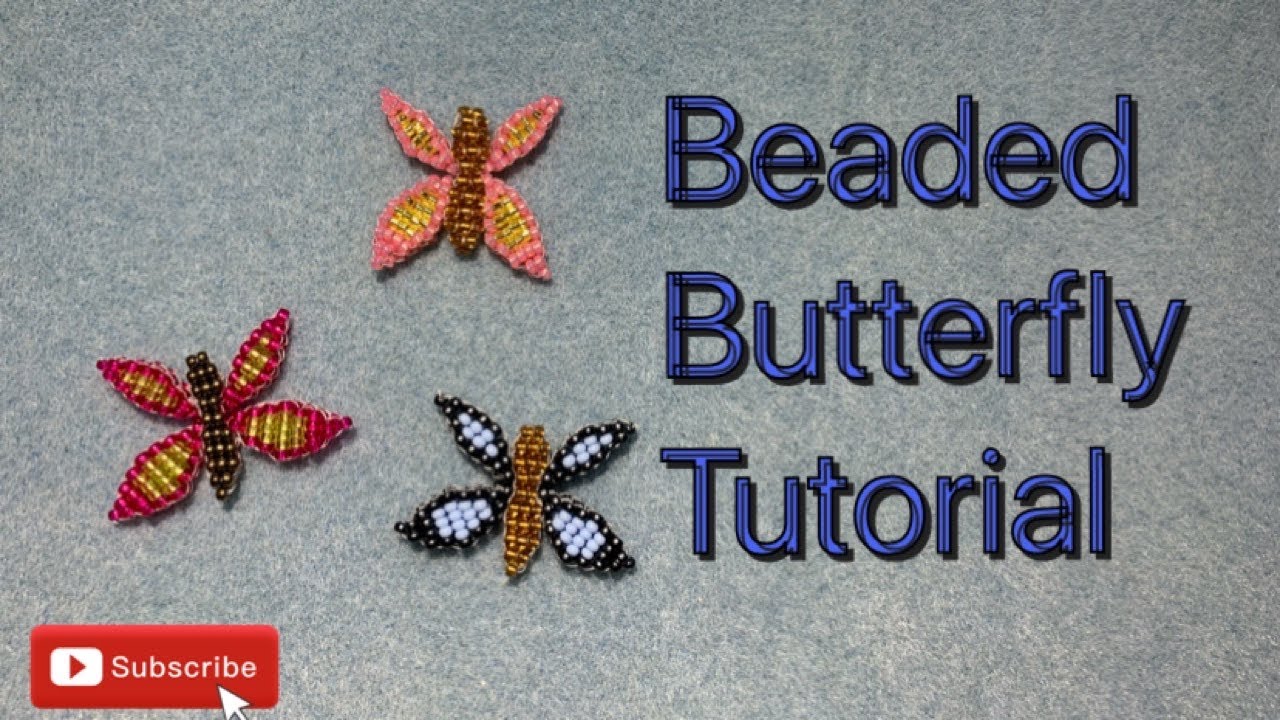 How to make a Beaded Butterfly, easy 3D beading tutorial - YouTube