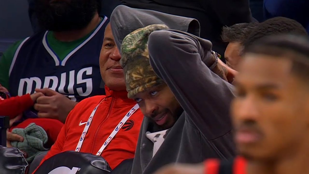 Brandon Ingram is on the Raptors bench vs OKC Thunder - YouTube