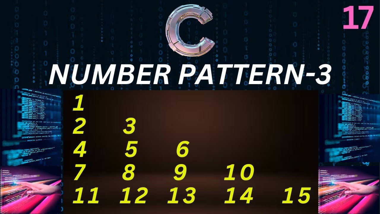 Number Pattern-3 in C Language By Pushpendra Sir - YouTube