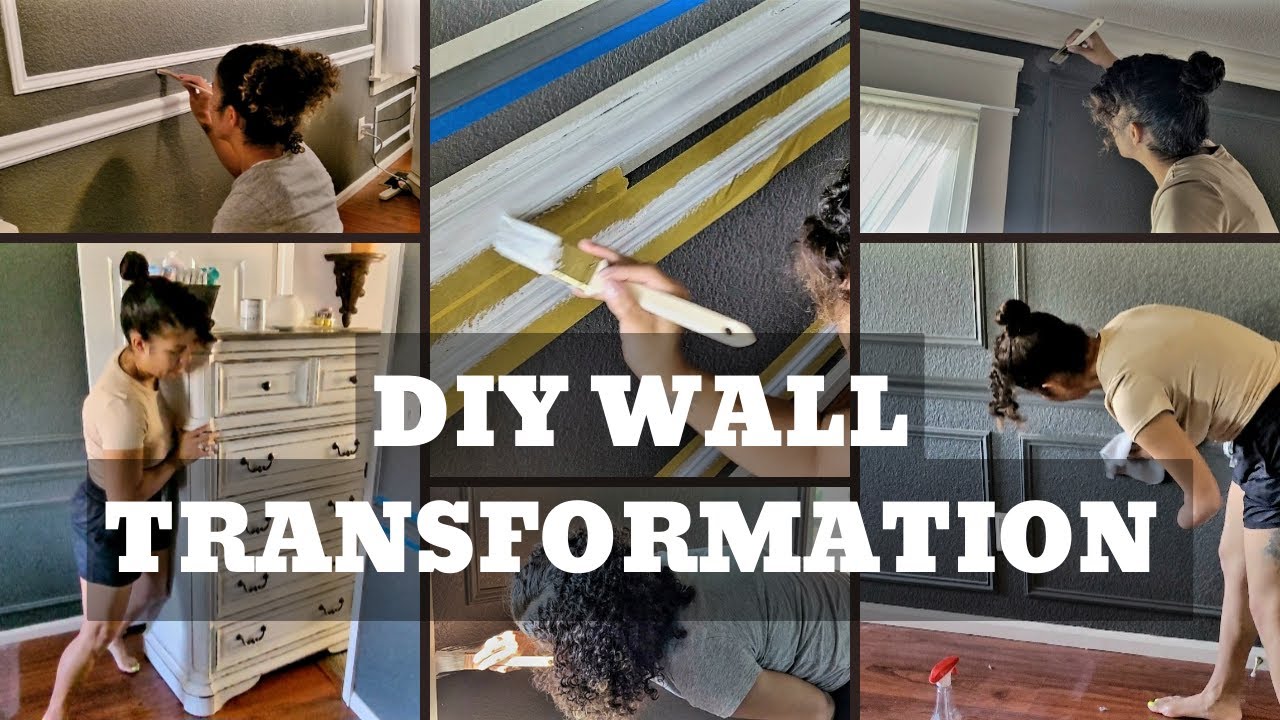 DIY | BEDROOM WALL TRANSFORMATION | PAINT WITH ME | THIS TOOK LONGER ...