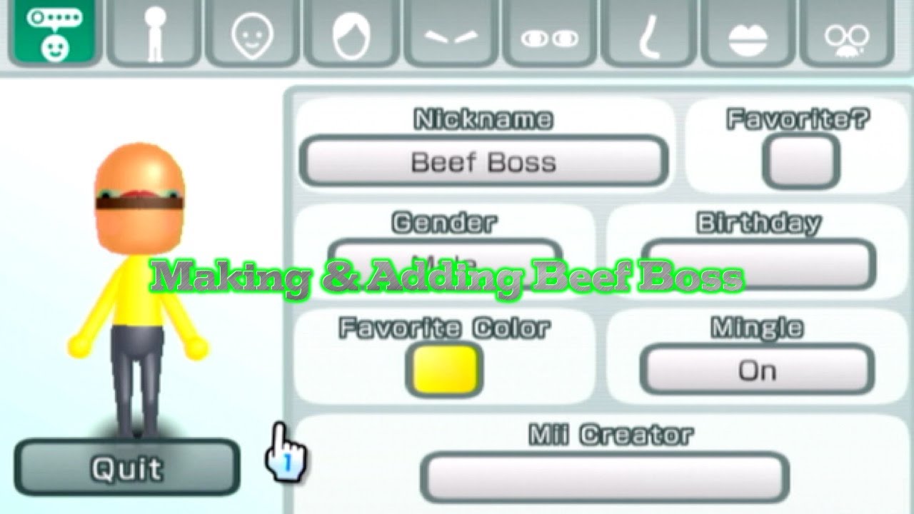 Making Beef Boss & Adding Him To My Wii - YouTube