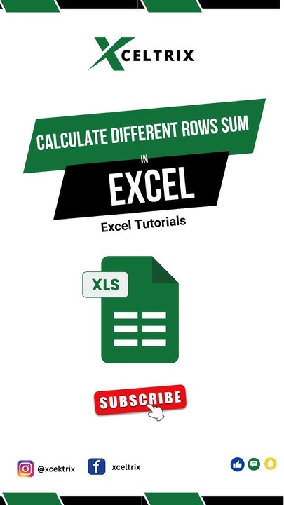 How to Calculate Different Rows Sum in One Click | MS Excel - YouTube