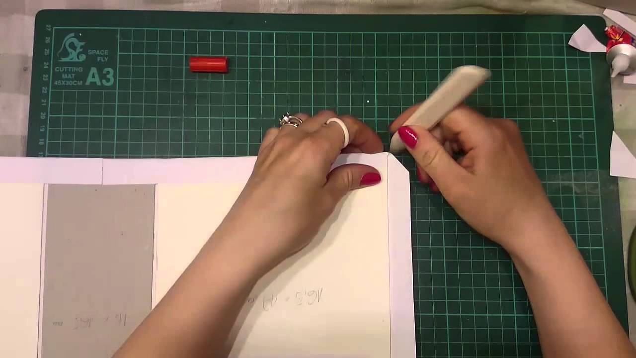 "Hidden Hinge" cz.1 Jak zbindować album metodą "hidden hinge", scrapbooking, tutorial, DIY - YouTube
