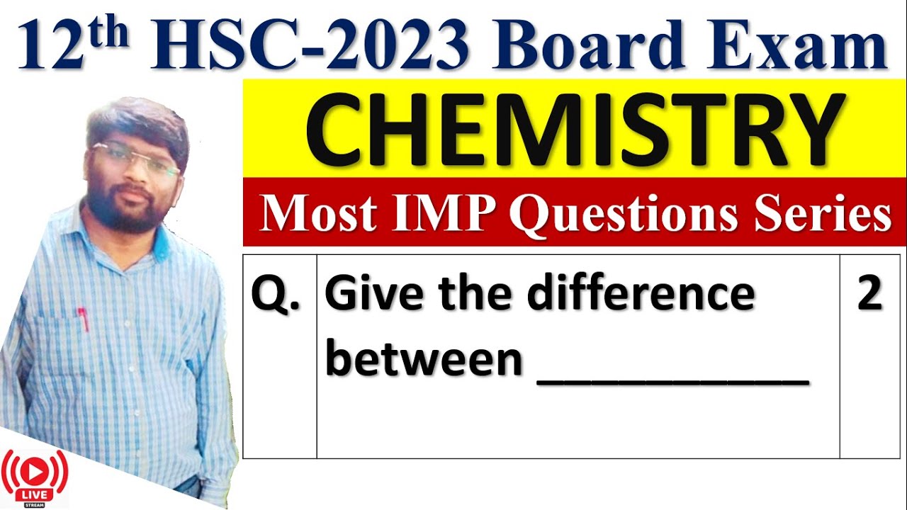 12th HSC Board 2023 Chemistry Most Important Questions I Let's Become ...
