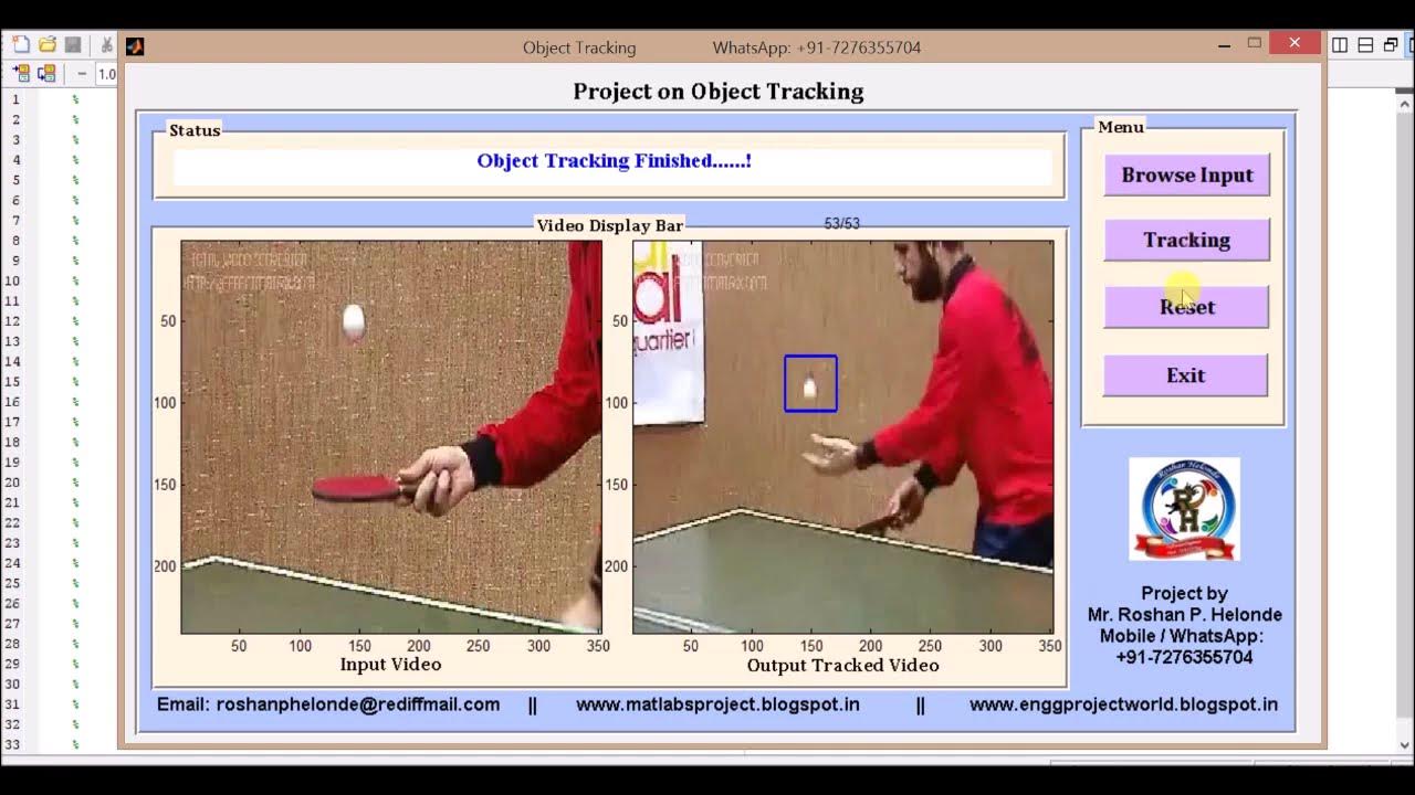 Object Tracking Using Matlab Object Detection Using Matlab Project
